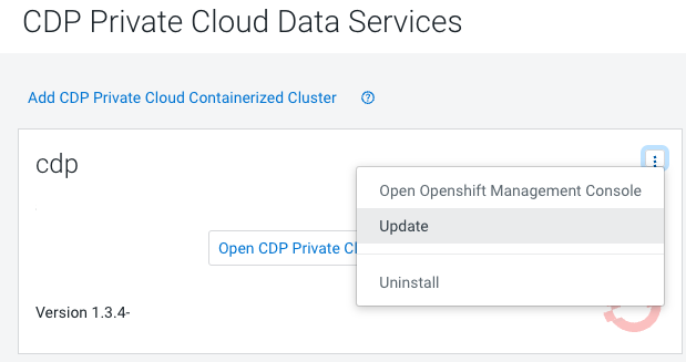 Upgrading CDP Private Cloud Data Services