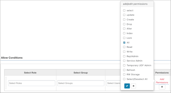 Creating a SQL policy to query an Iceberg table