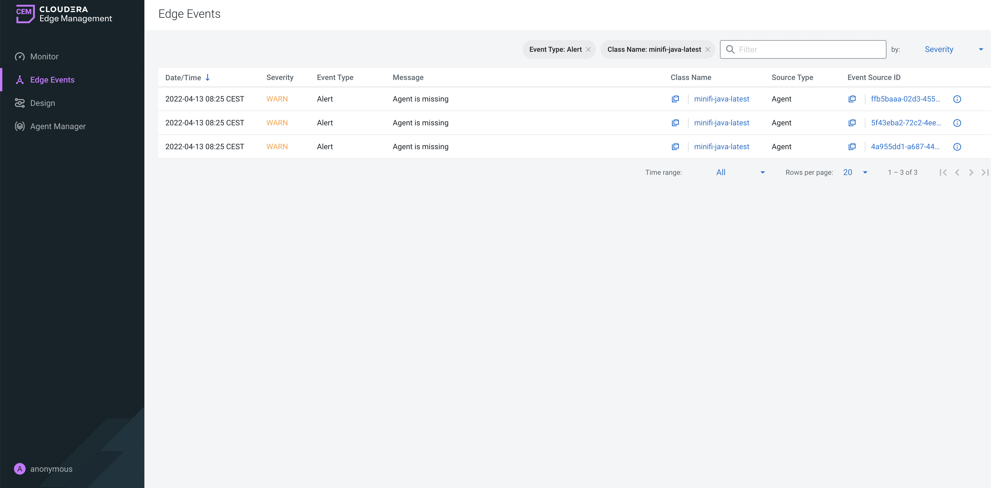 Monitoring deployments in CEM