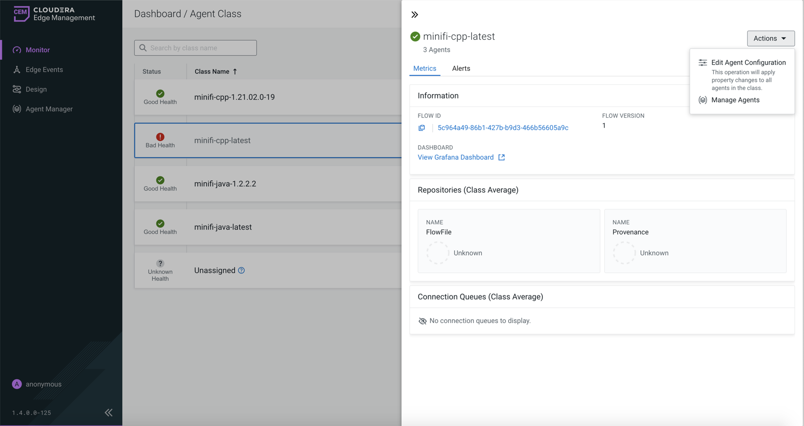 Monitoring deployments in CEM