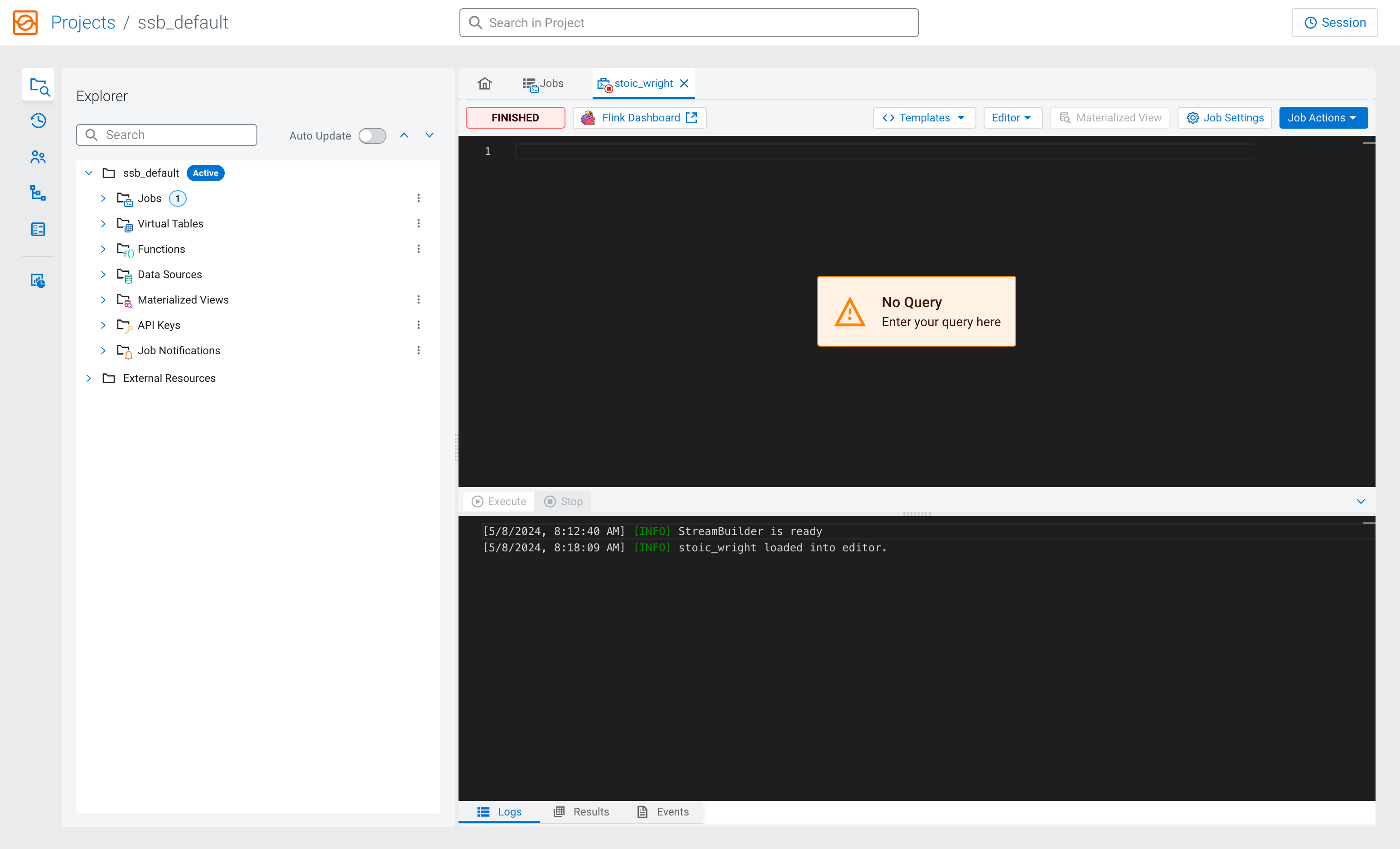 Submitting a SQL job