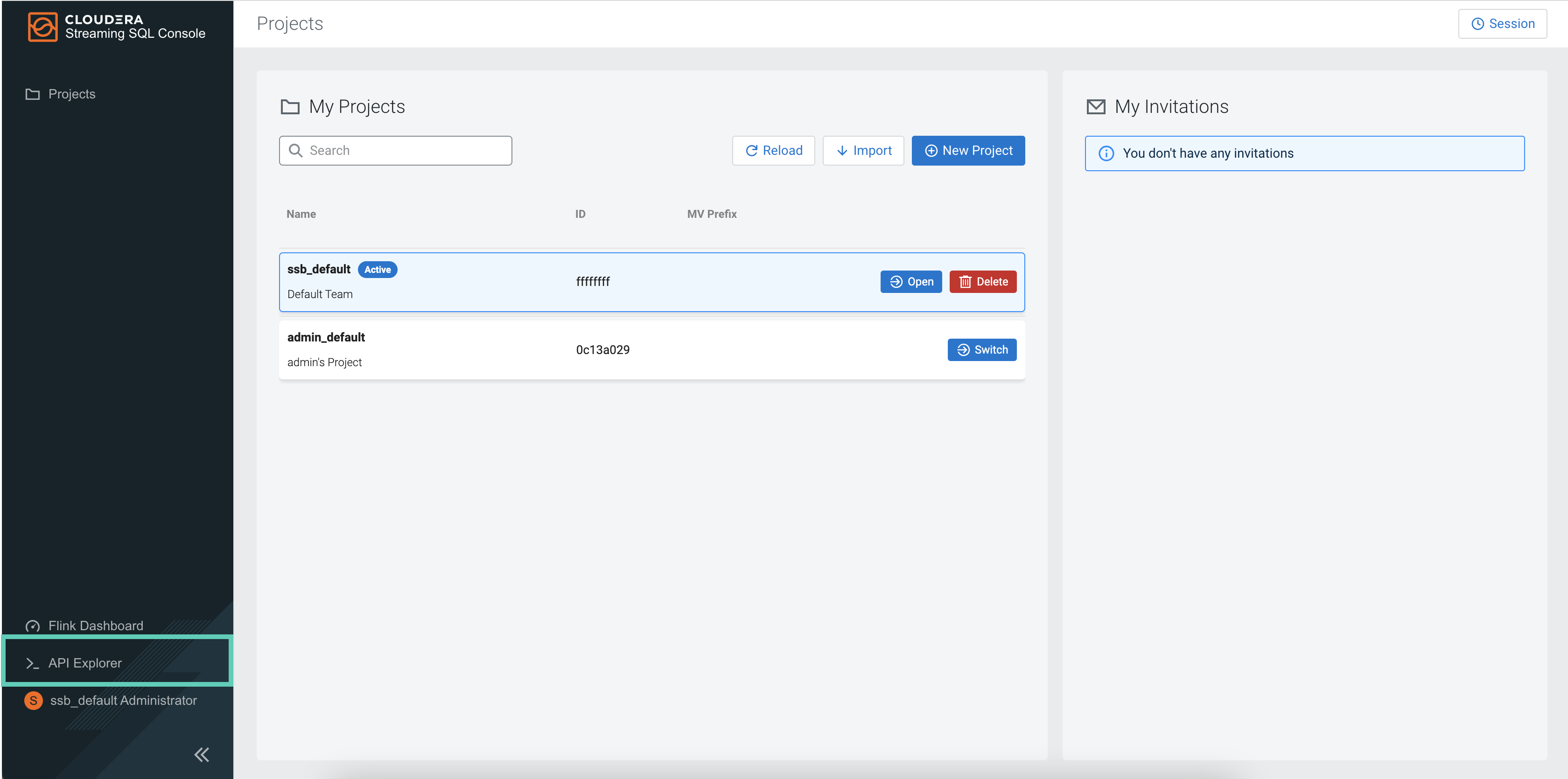 Using SQL Stream Builder REST API