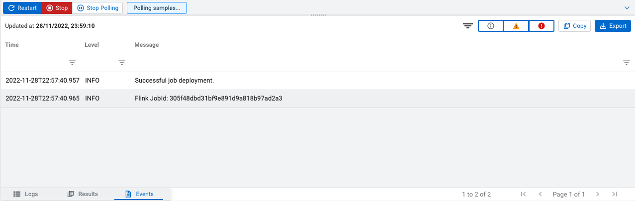 Running SQL Stream jobs