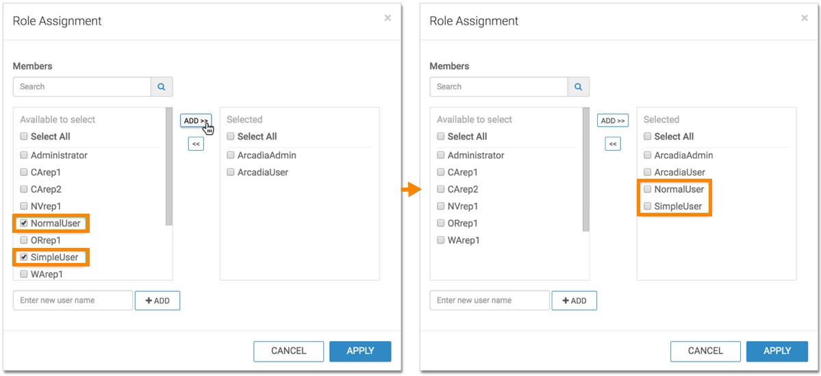 Assigning roles to multiple users