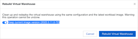 Rebuilding a Virtual Warehouse