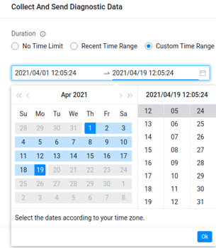 Options for generating the CDP Private Cloud diagnostic data